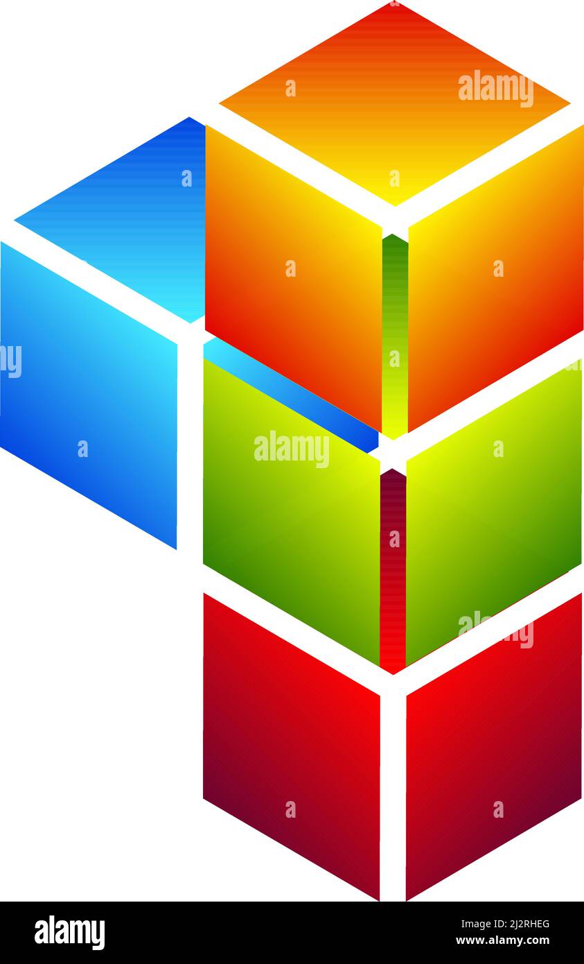 3d isometric cube(s) as construction, construct, building, technology ...