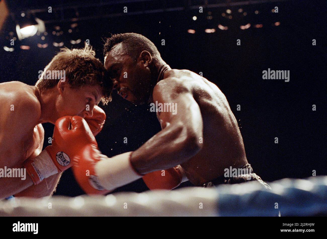 WBC super-middleweight title, Nigel Benn vs Nicky Piper. Alexandra Pavilion, London, England ...