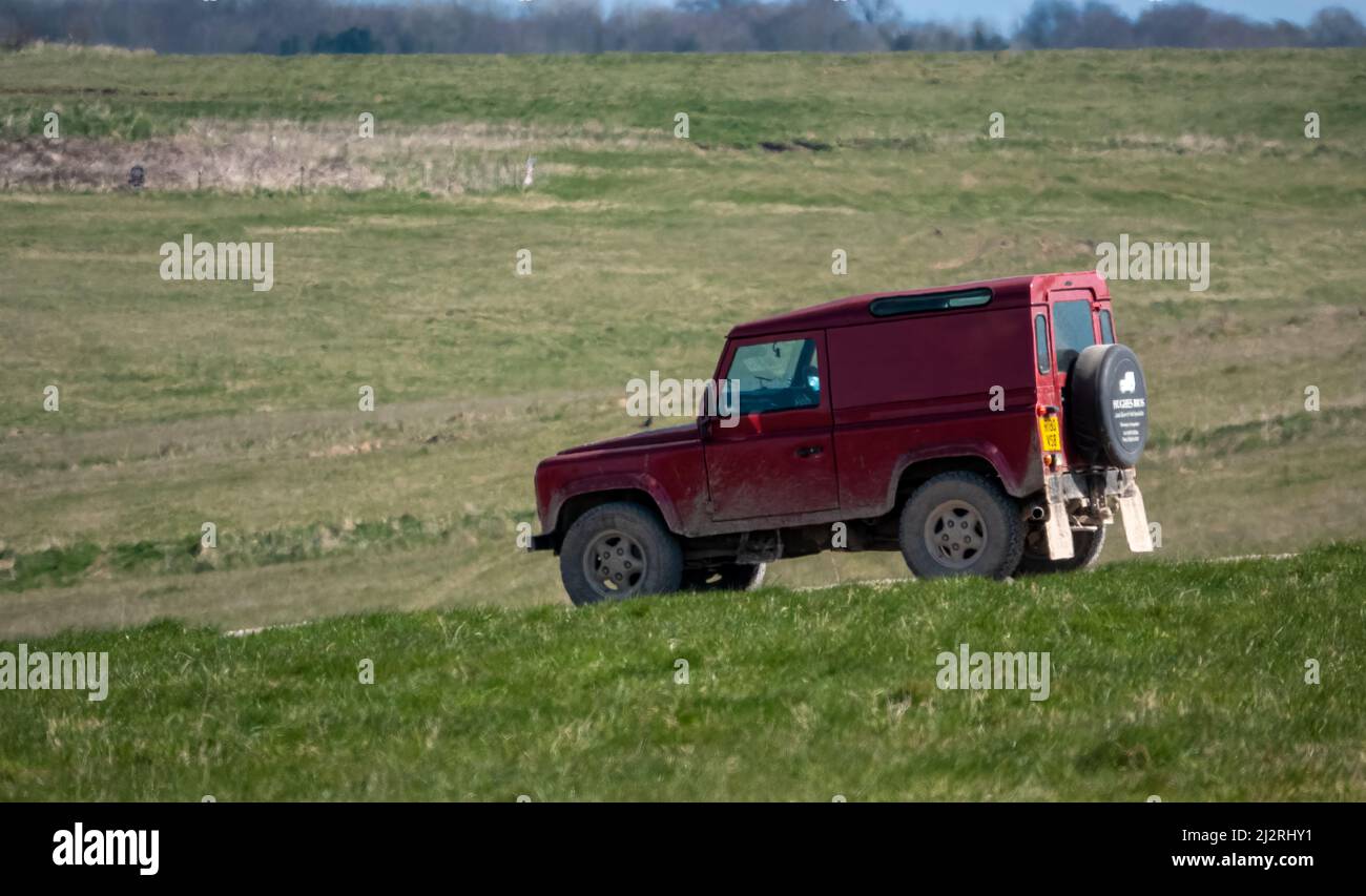 land rover 4x4 off road vehicle driving along a stone track Stock Photo ...