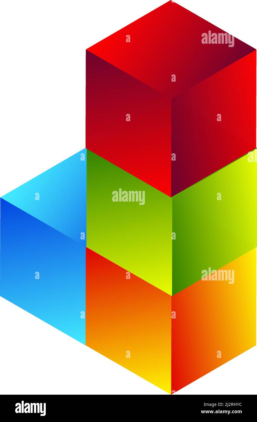 3d Isometric Cube S As Construction Construct Building Technology Architecture And