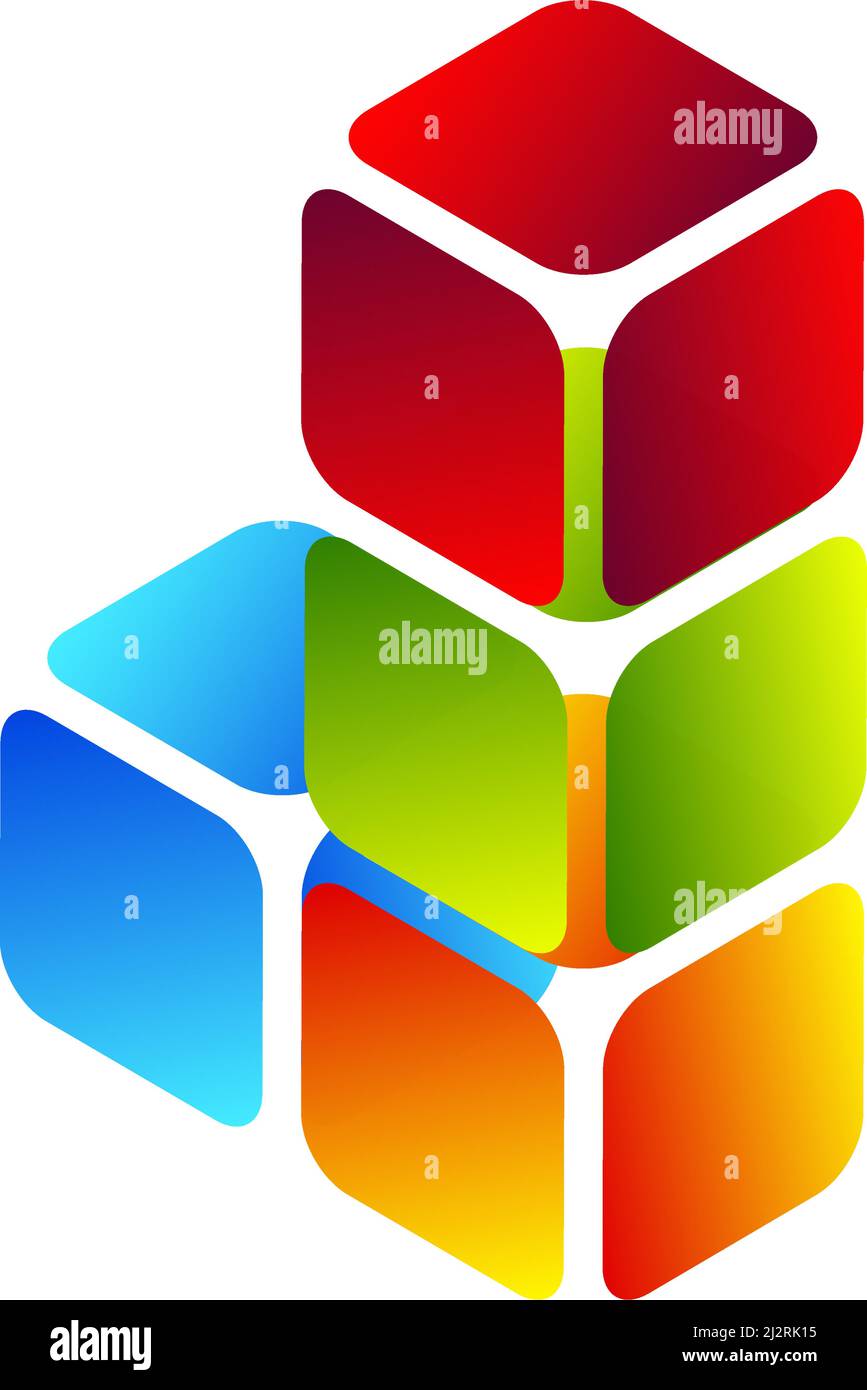 3d isometric cube(s) as construction, construct, building, technology ...