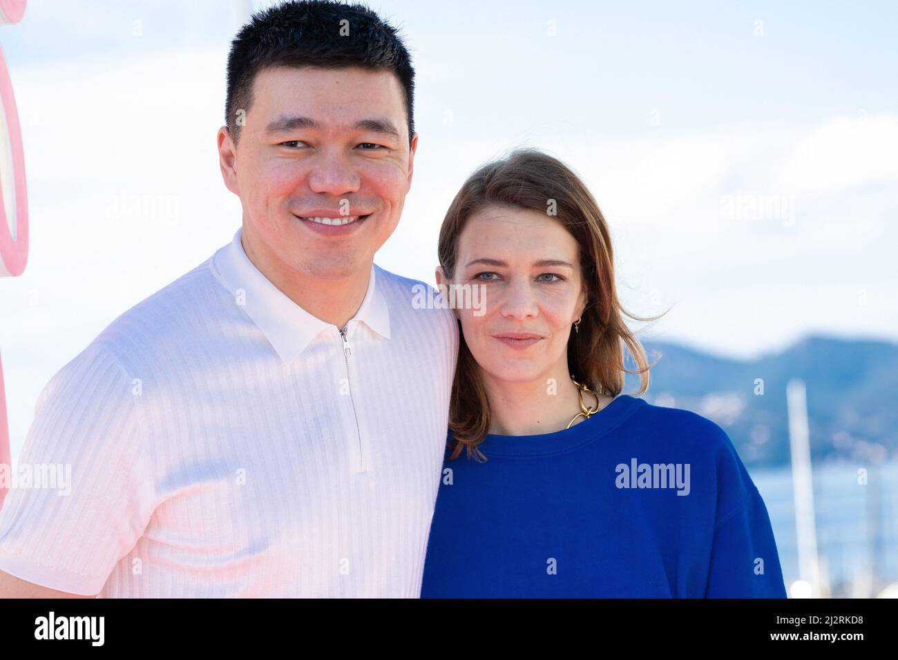 Daniar Alshinov and Celine Sallette attend the Infiniti Photocall ...