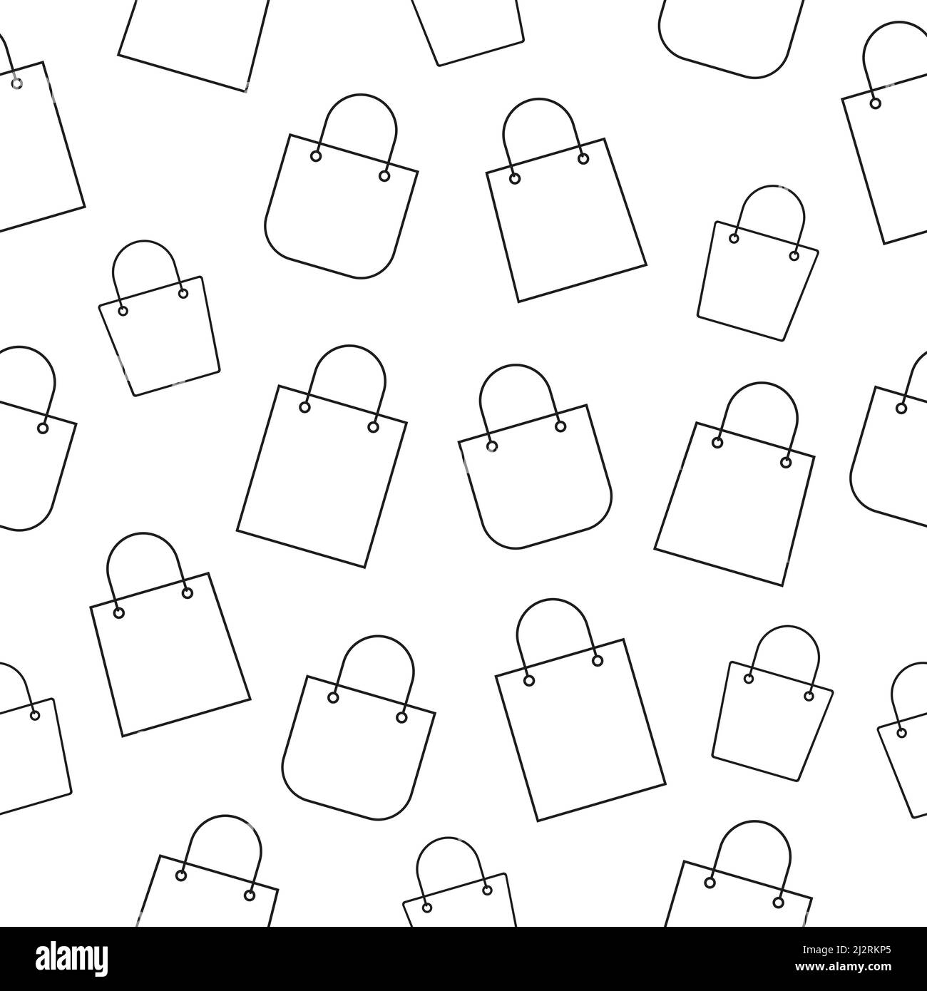 Shopping line bags seamless pattern. Sale bag concept. Vector ...