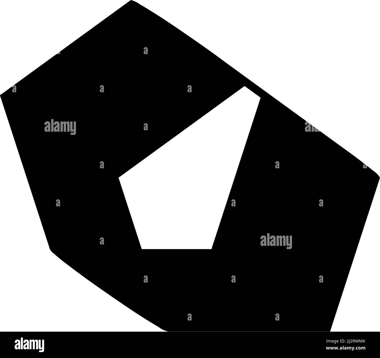 Polygon geometric abstract irregular, asymmetric shape. Stock vector ...