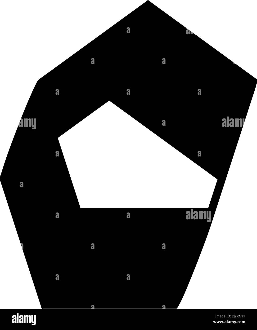 Polygon geometric abstract irregular, asymmetric shape. Stock vector ...