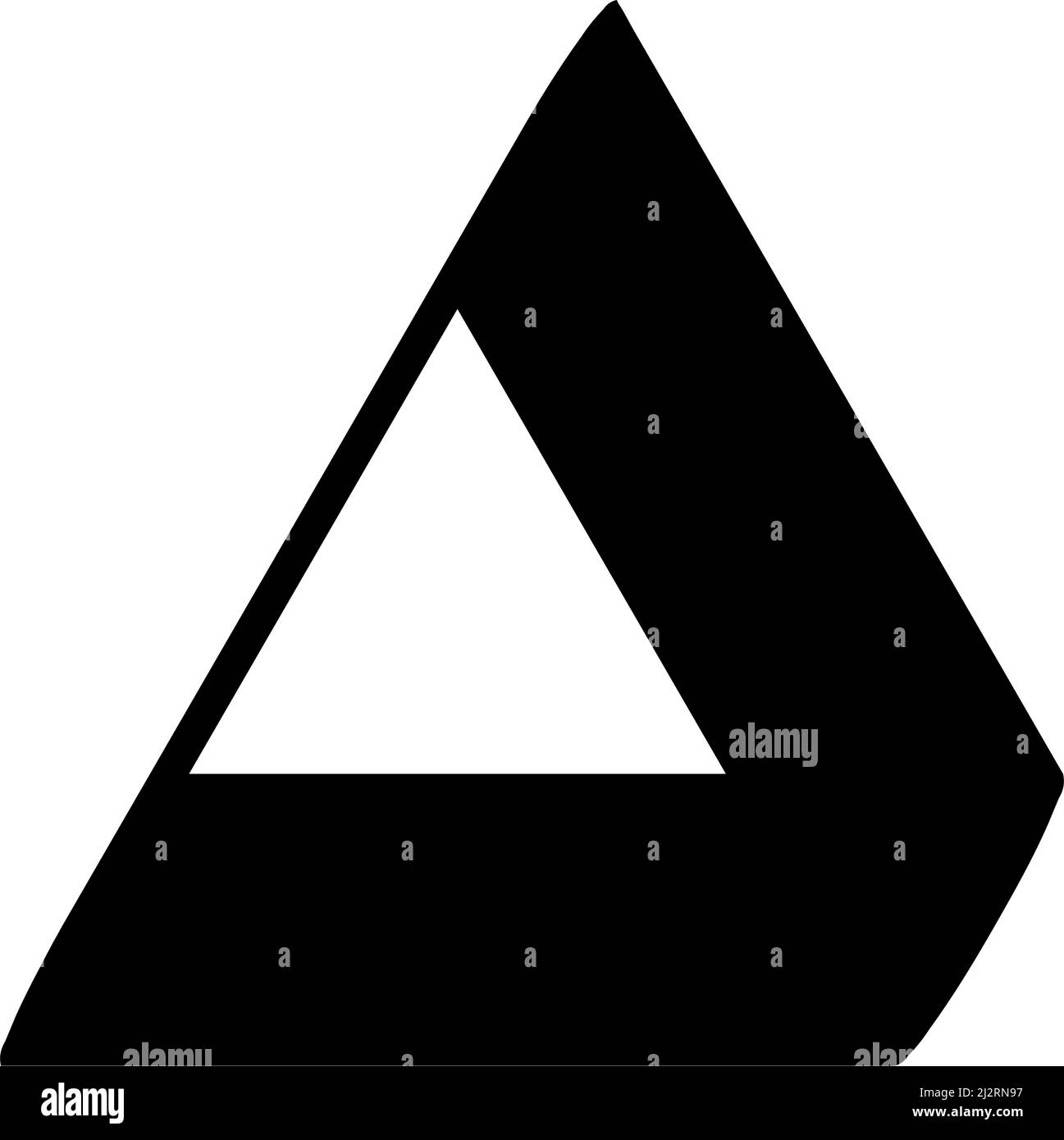 Triangle, triangular geometric abstract irregular, asymmetric shape ...