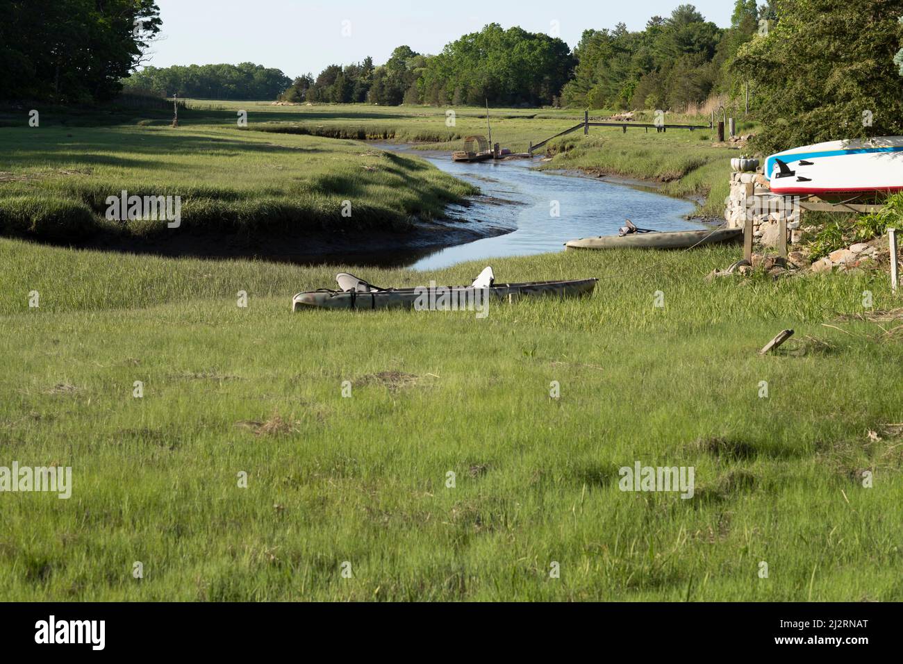 Small stream that flows from Essex Bay, in a easterly direction. Close ...