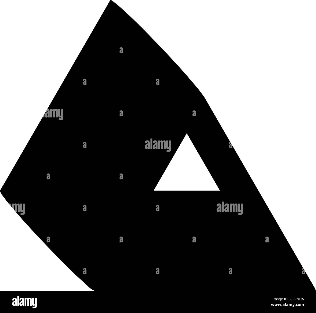 Triangle, triangular geometric abstract irregular, asymmetric shape ...