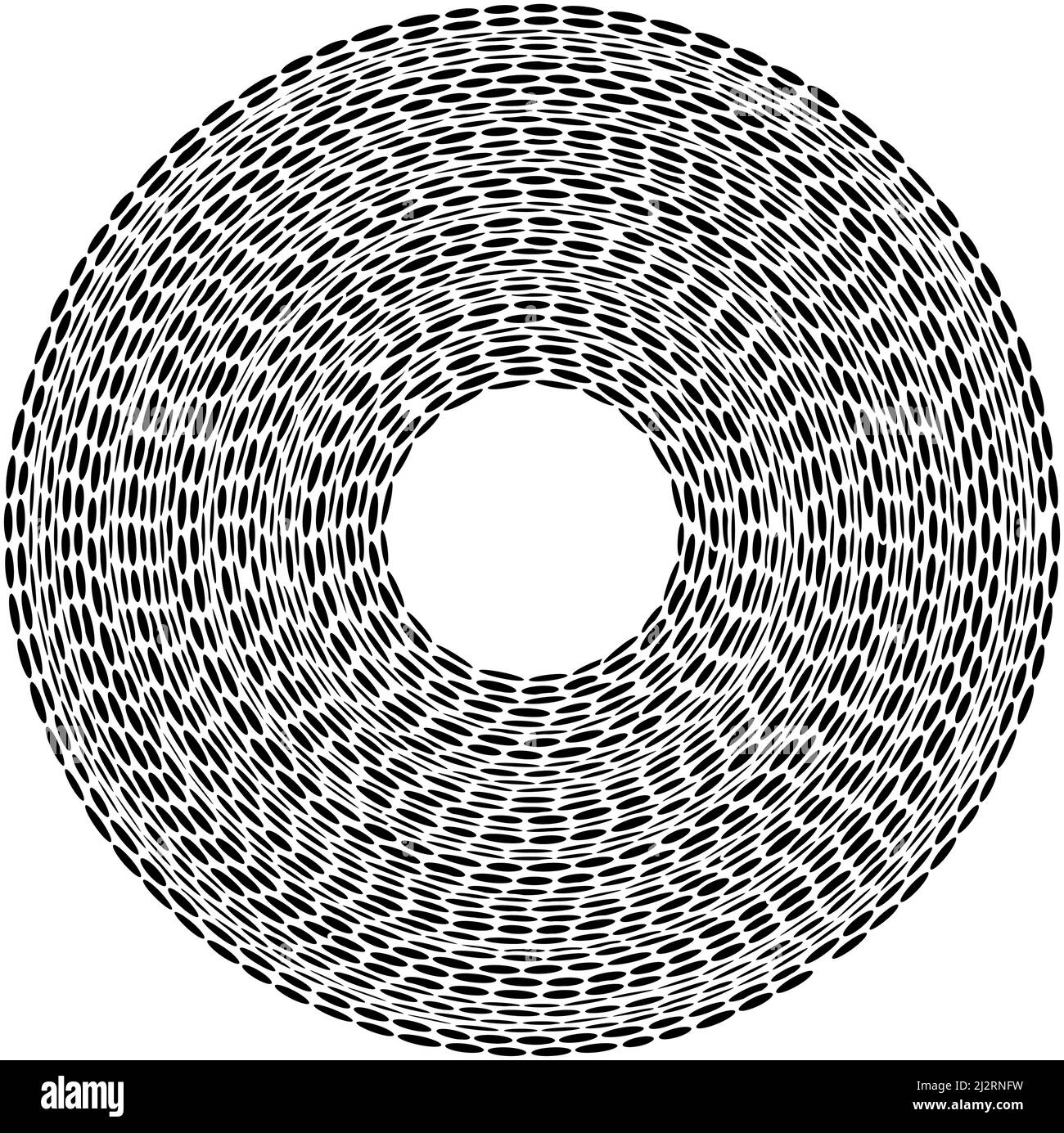 Circle rounded concentric pebble, stone, rock shapes. Circular ...