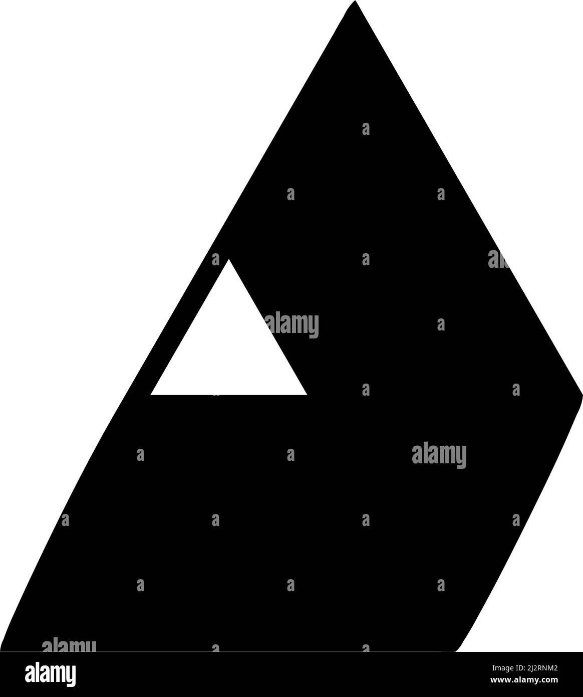 Triangle, triangular geometric abstract irregular, asymmetric shape ...