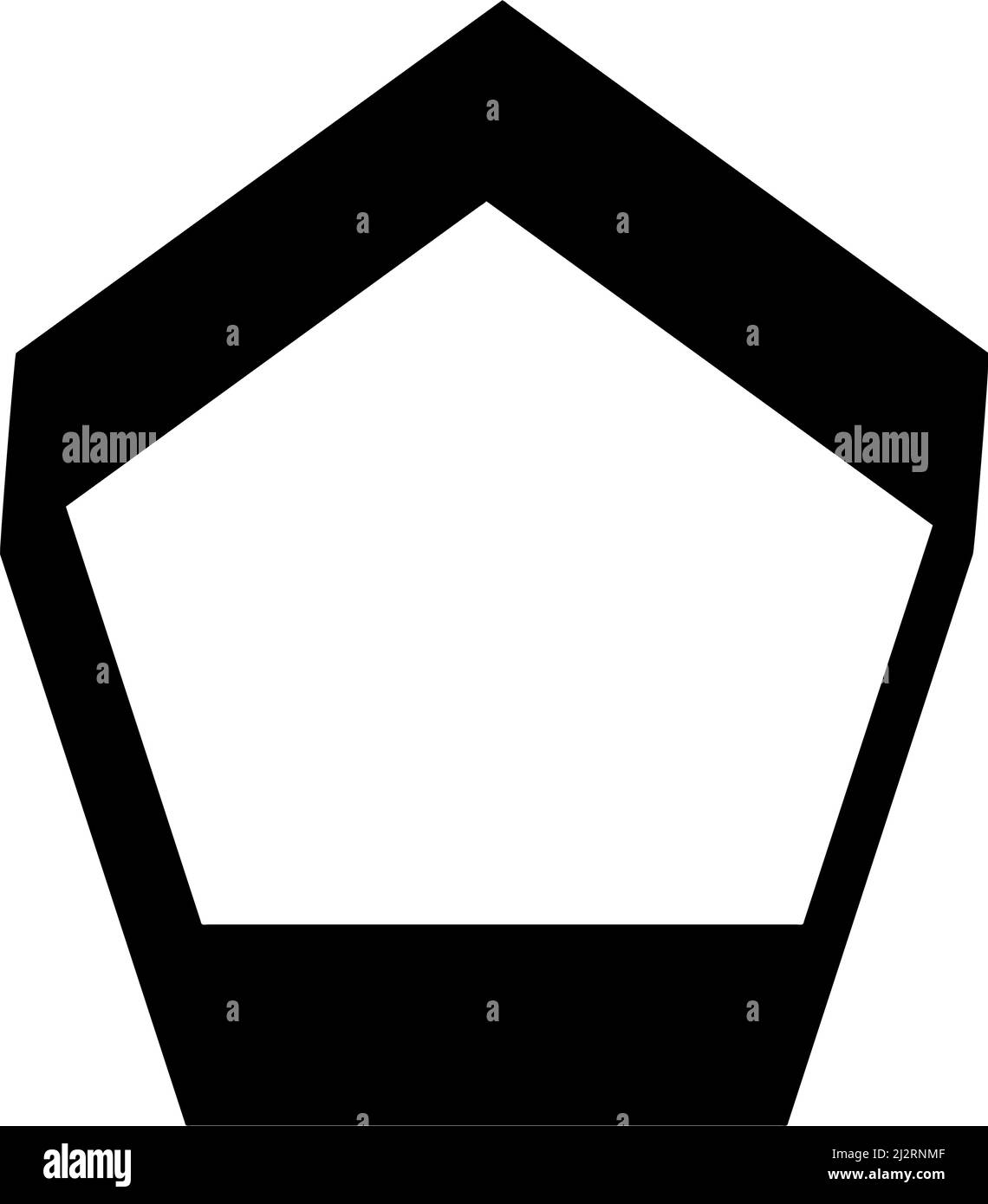 Polygon geometric abstract irregular, asymmetric shape. Stock vector ...