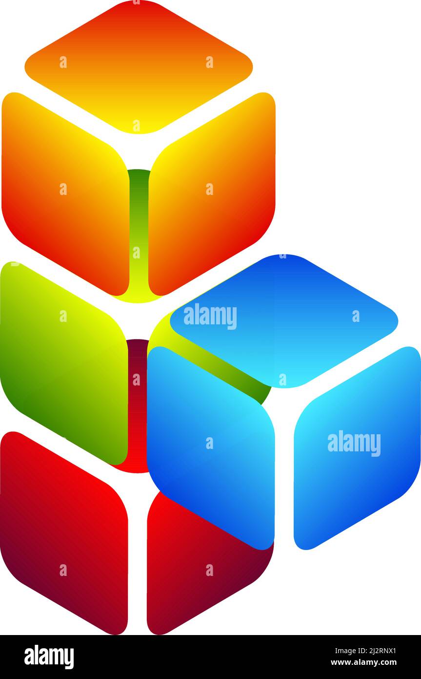 3d isometric cube(s) as construction, construct, building, technology ...