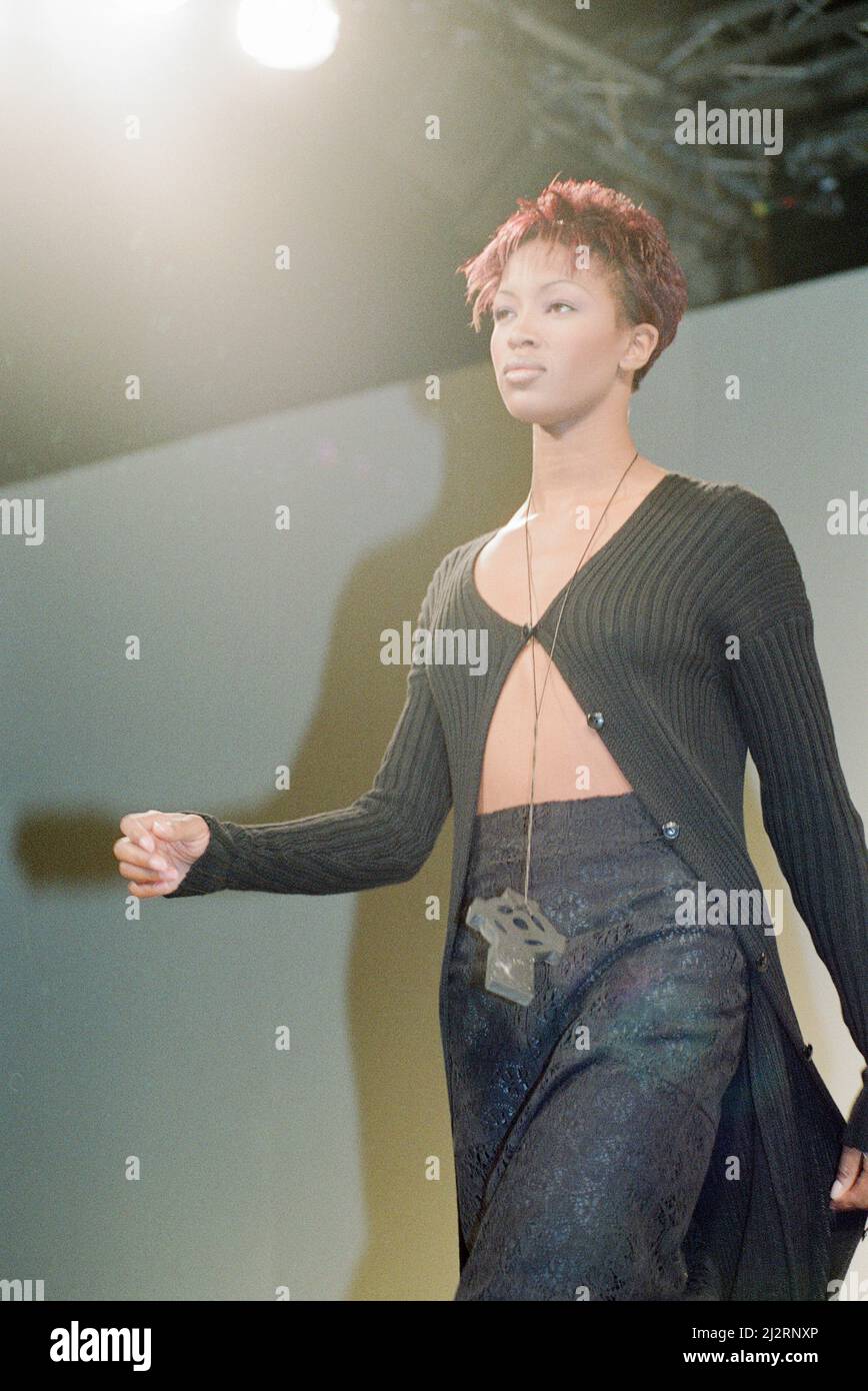 Naomi Campbell, models John Rocha at London Fashion Week 1993, 5th ...