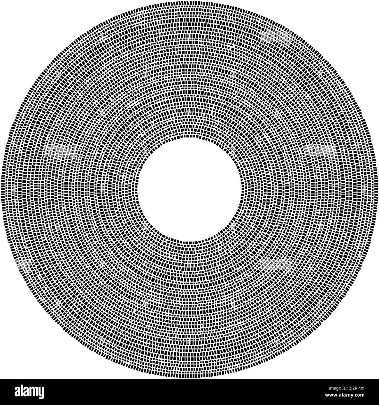 Concentric, geometric circle, ring design element of rectangle shapes ...