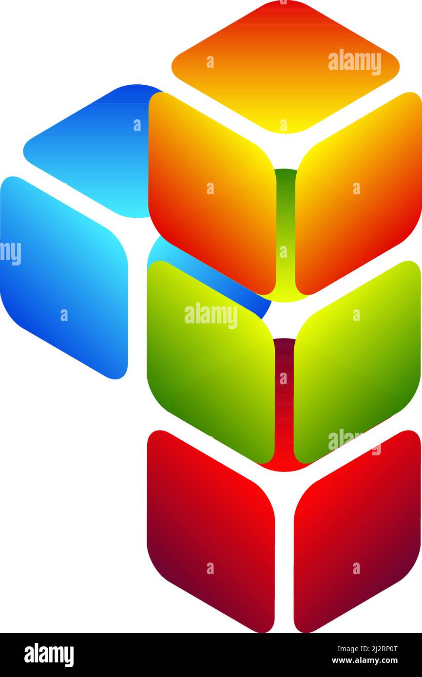 3d isometric cube(s) as construction, construct, building, technology ...
