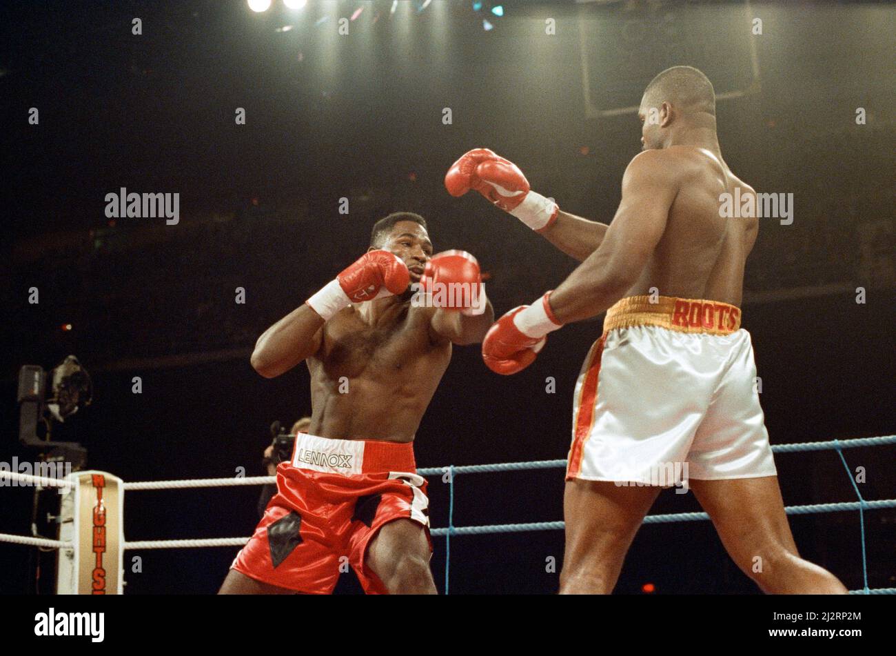 Lennox Lewis vs Donovan “Razor” Ruddock.Lewis retained his British and ...