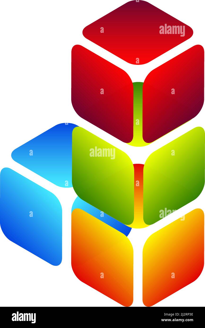 3d isometric cube(s) as construction, construct, building, technology ...