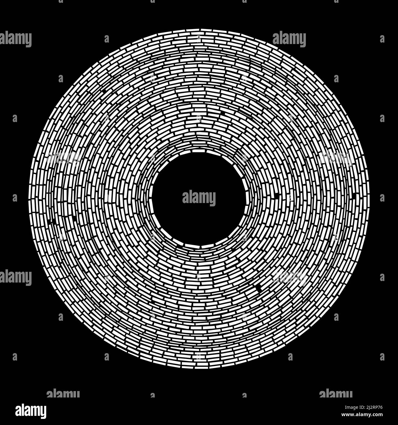 Concentric, geometric circle, ring design element of rectangle shapes ...
