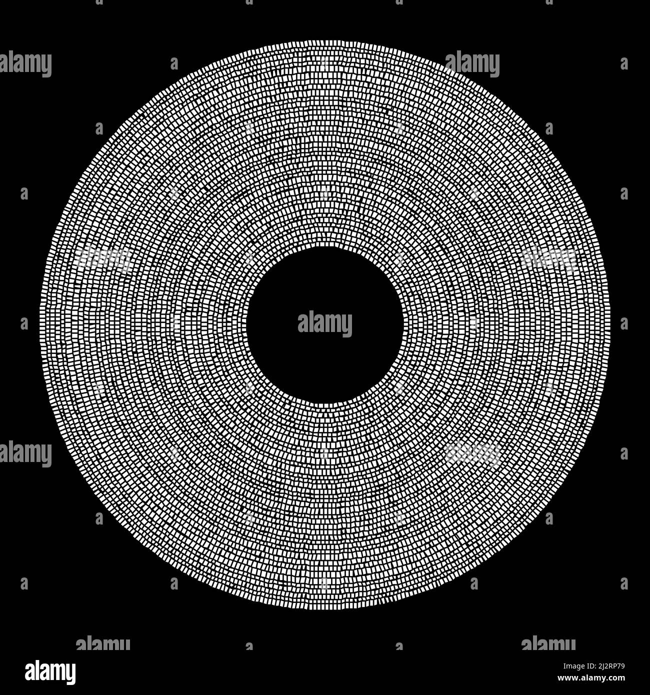 Concentric, geometric circle, ring design element of rectangle shapes ...