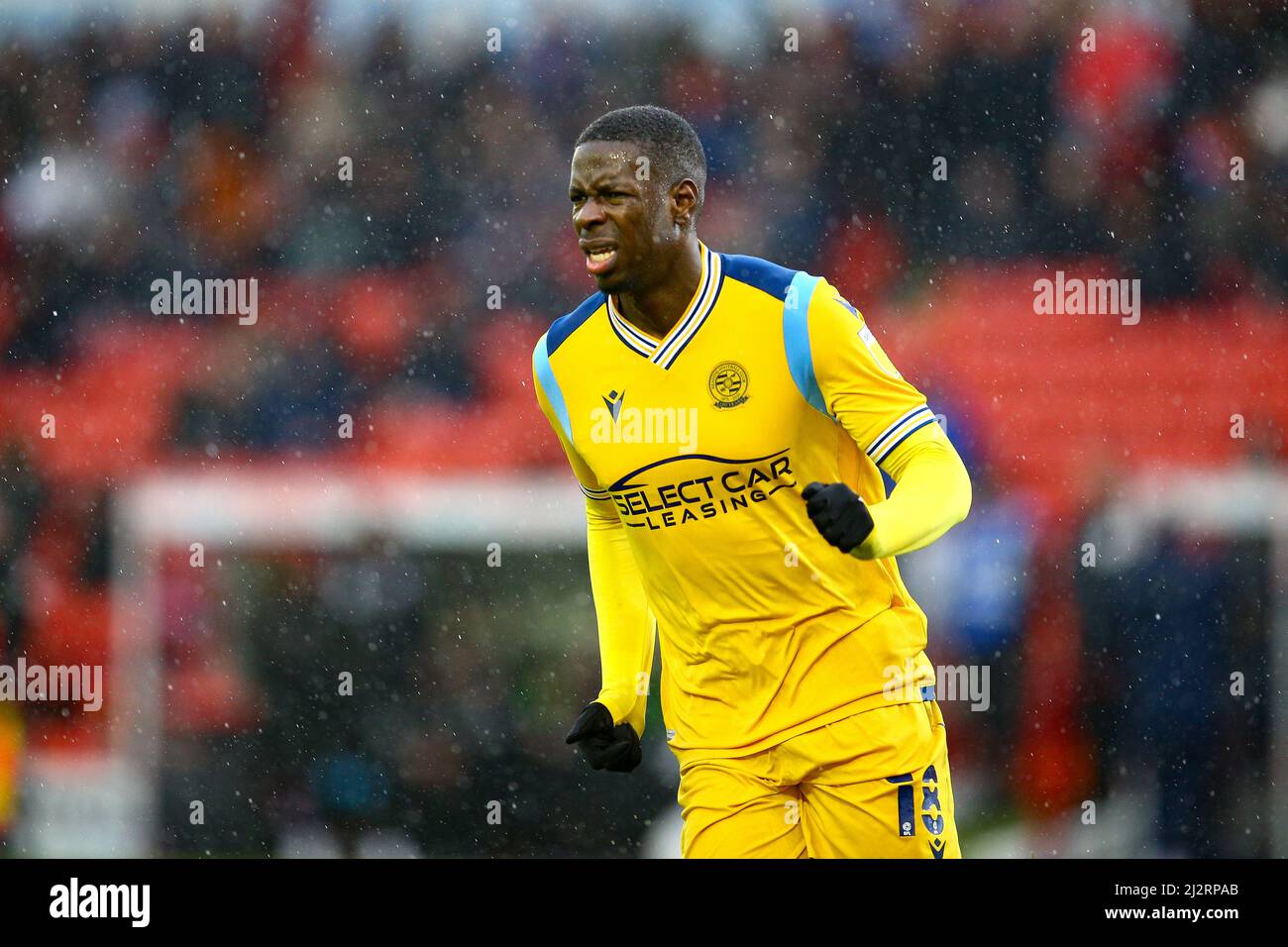 Oakwell, Barnsley, England - 2nd April 2022 Lucas Jo‹o (18) of Reading ...