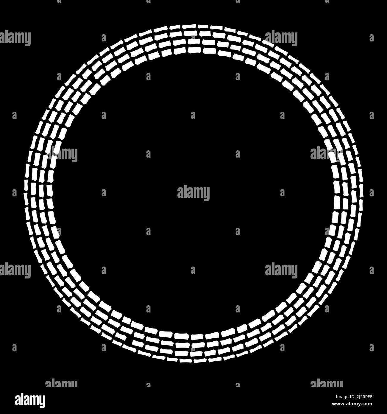Circle rounded concentric pebble, stone, rock shapes. Circular ...