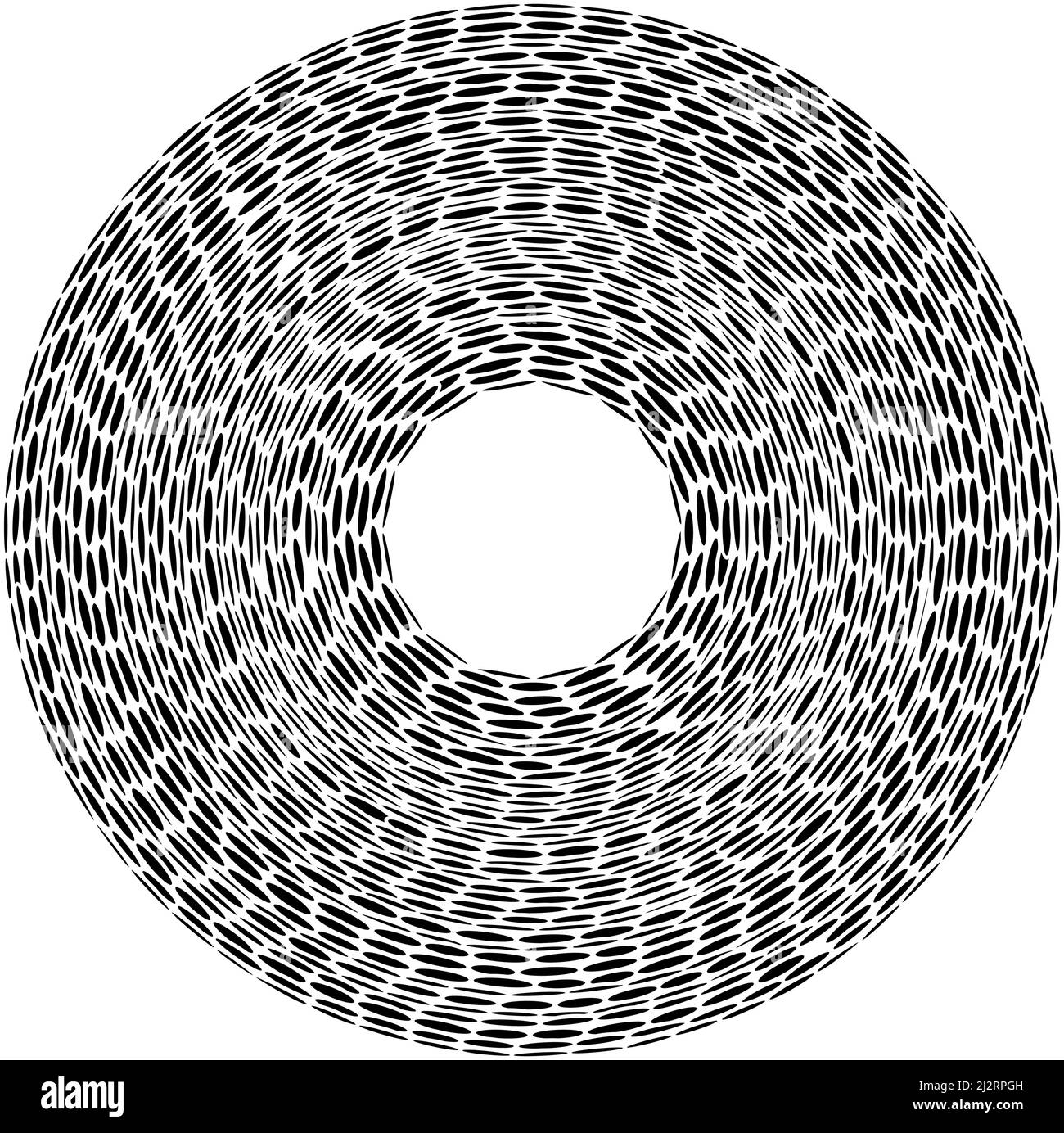 Circle rounded concentric pebble, stone, rock shapes. Circular ...