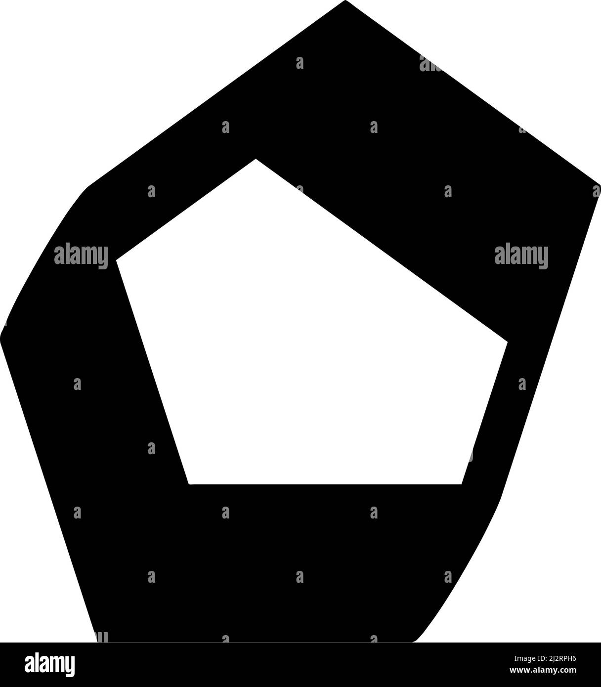 Polygon geometric abstract irregular, asymmetric shape. Stock vector ...