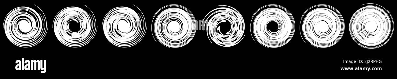 Detailed abstract spiral, swirl, twister, whirl design element vector ...