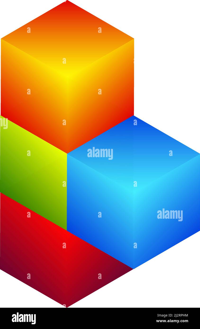3d isometric cube(s) as construction, construct, building, technology ...