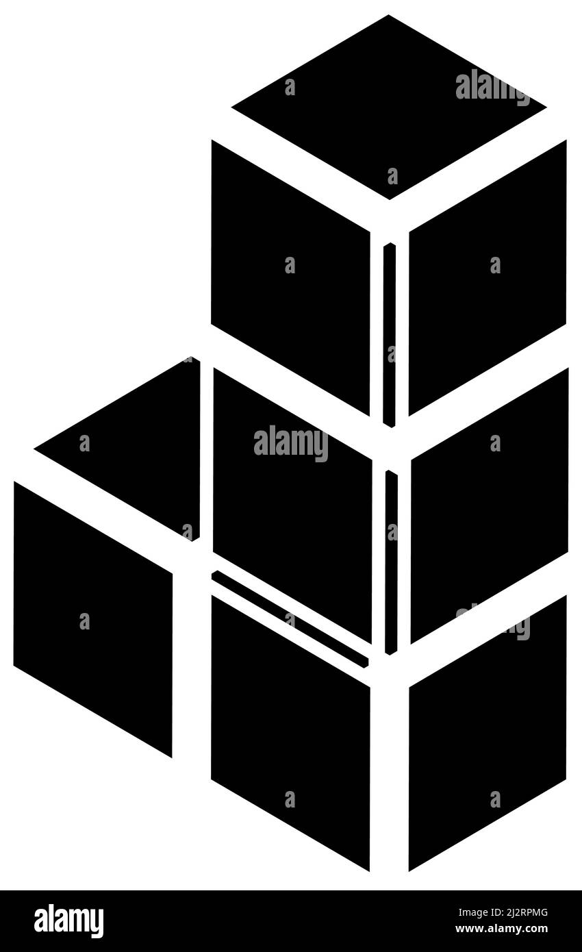 3d isometric cube(s) as construction, construct, building, technology ...