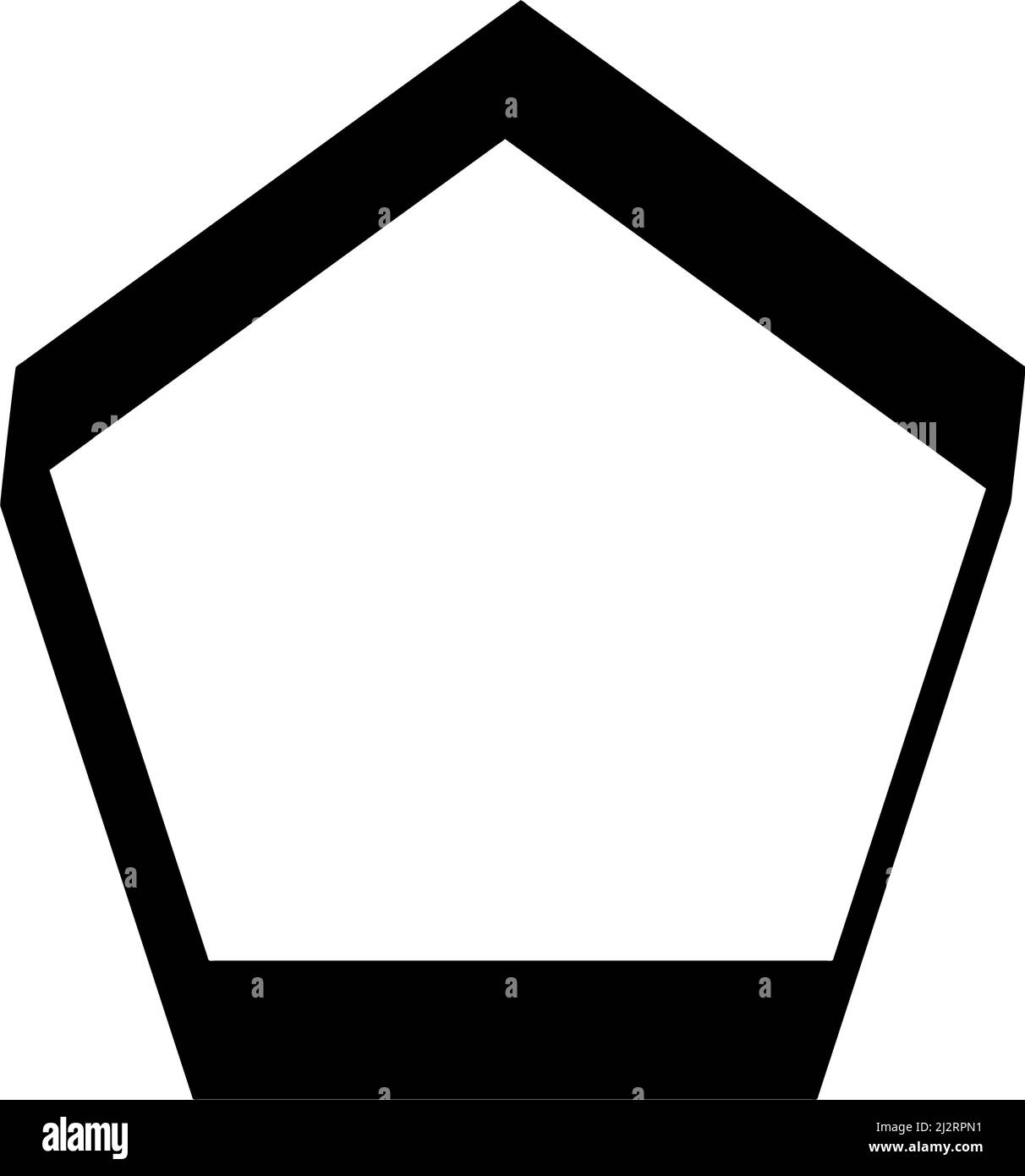 Polygon geometric abstract irregular, asymmetric shape. Stock vector ...