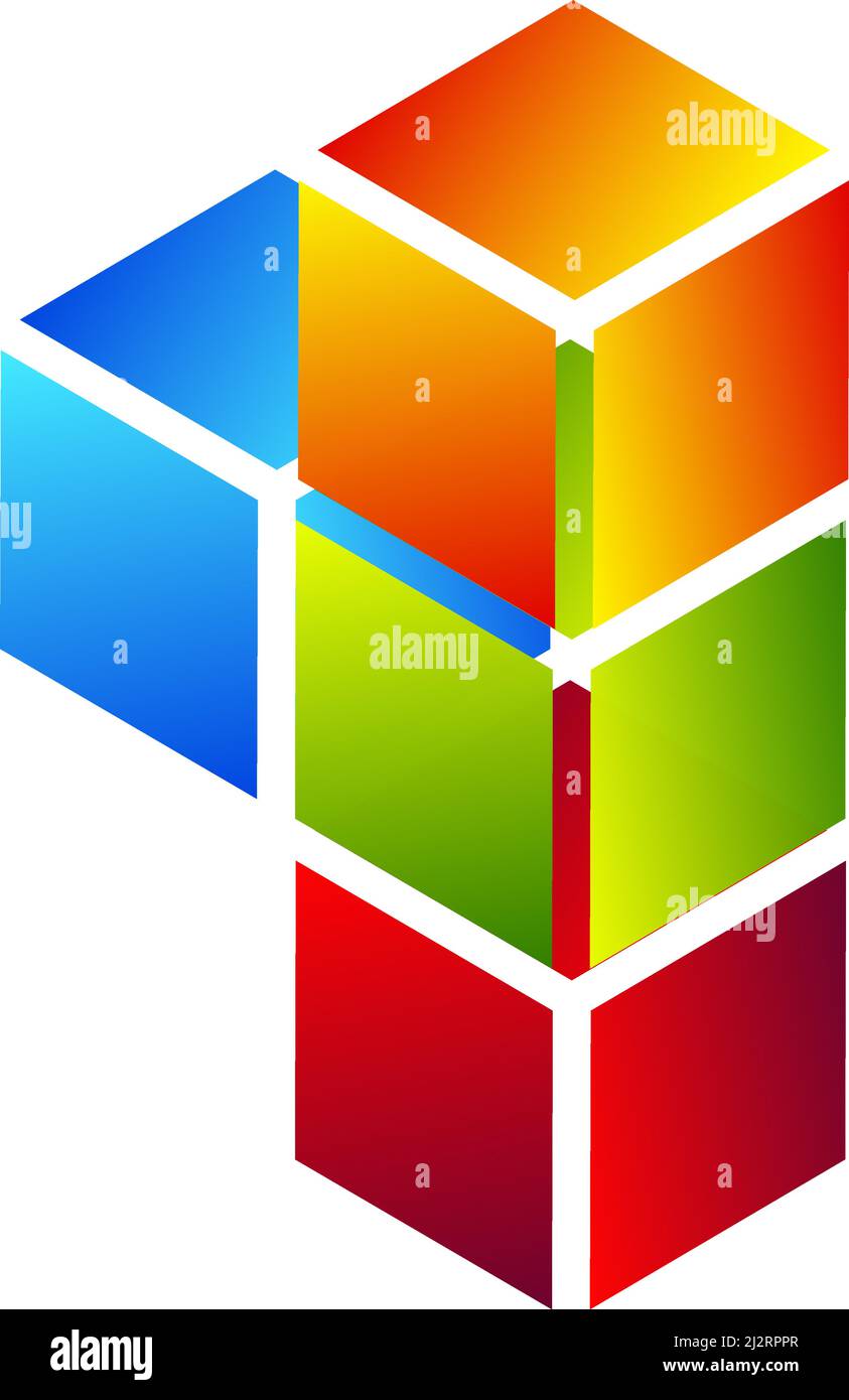 3d isometric cube(s) as construction, construct, building, technology ...