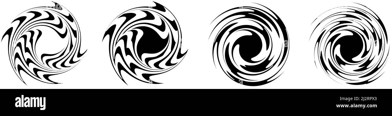 Detailed abstract spiral, swirl, twister, whirl design element vector ...