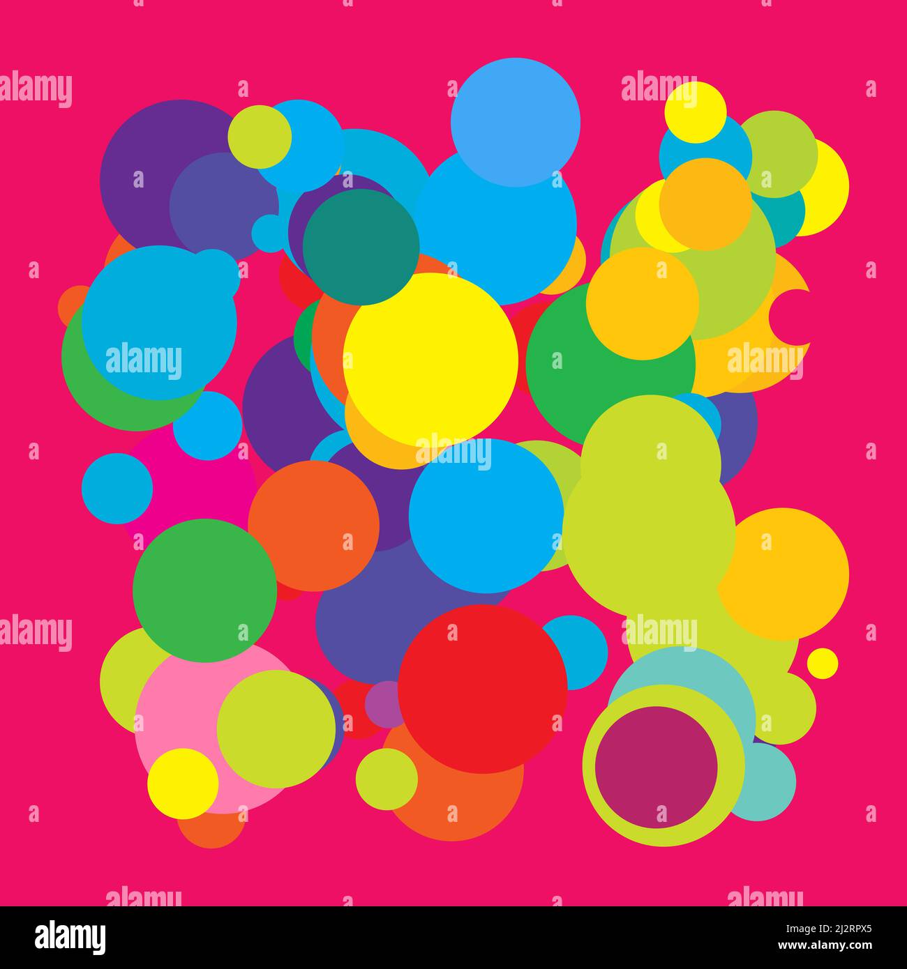 Random chaotic overlapping circles composition. Randomness concept ...