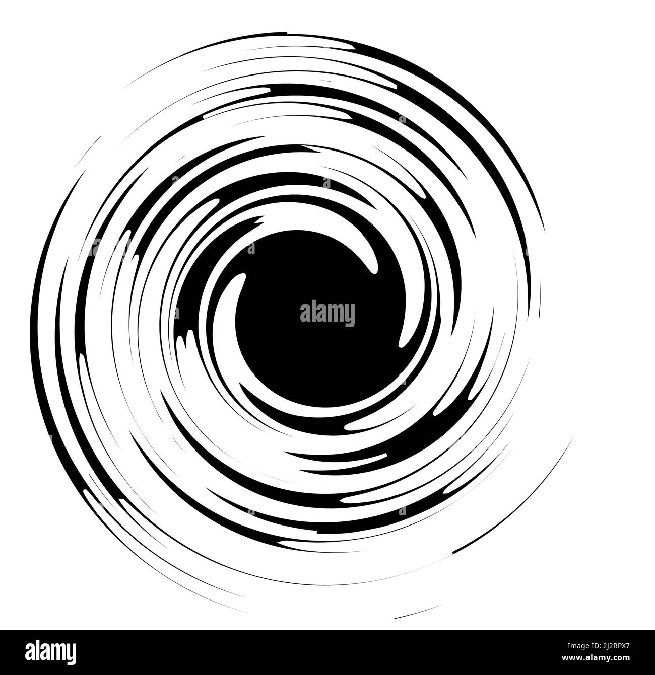 Detailed abstract spiral, swirl, twister, whirl design element vector ...