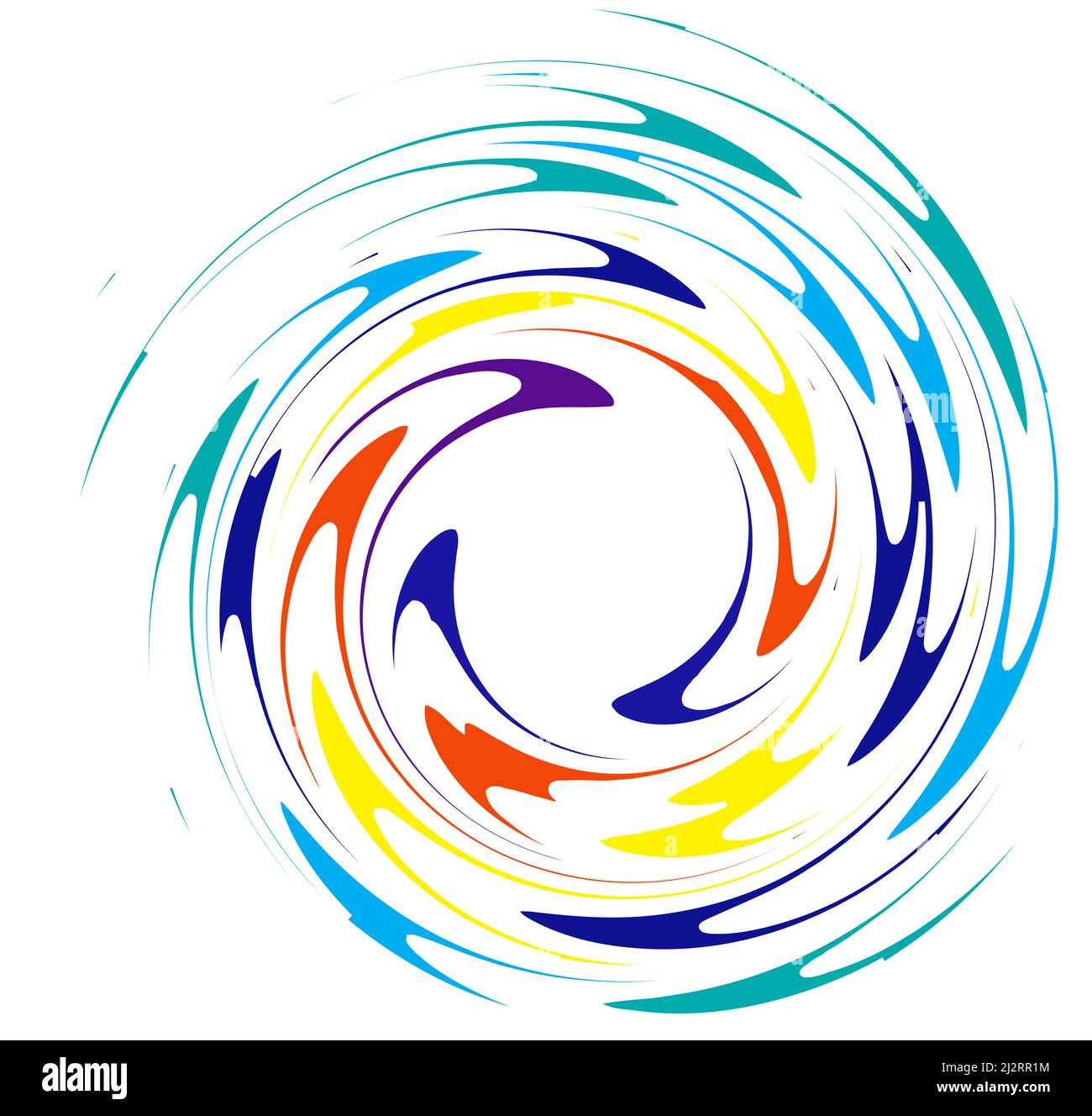 Detailed abstract spiral, swirl, twister, whirl design element vector ...