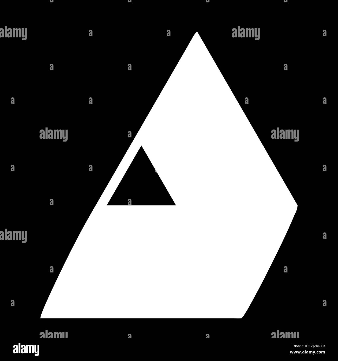 Triangle, triangular geometric abstract irregular, asymmetric shape ...