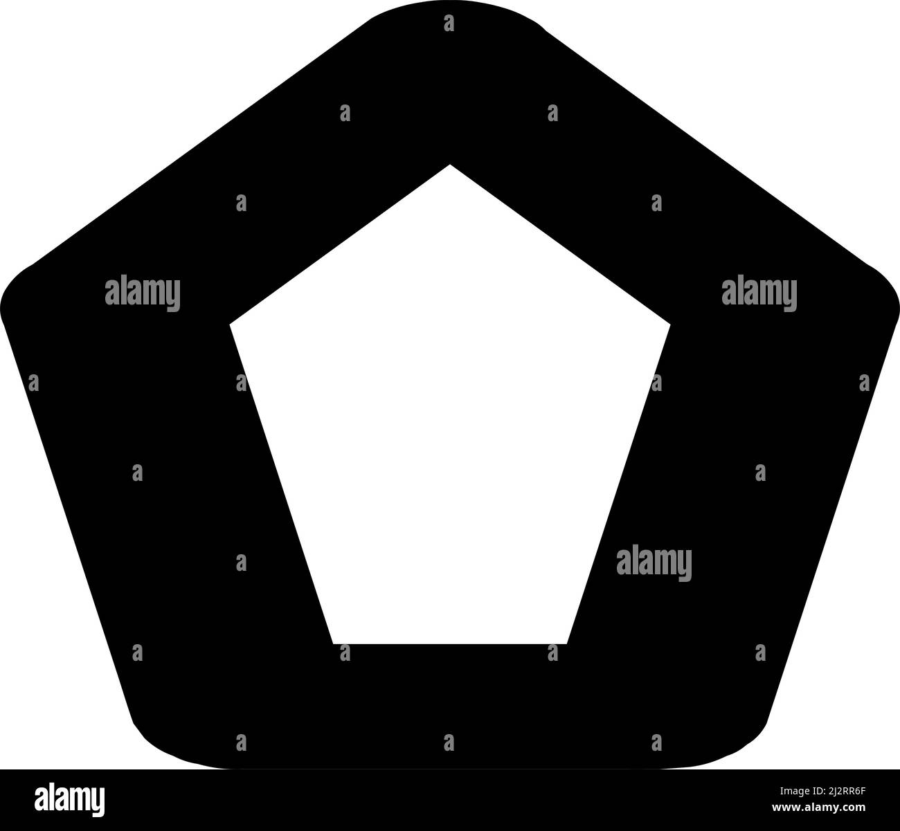 Polygon geometric abstract irregular, asymmetric shape. Stock vector ...
