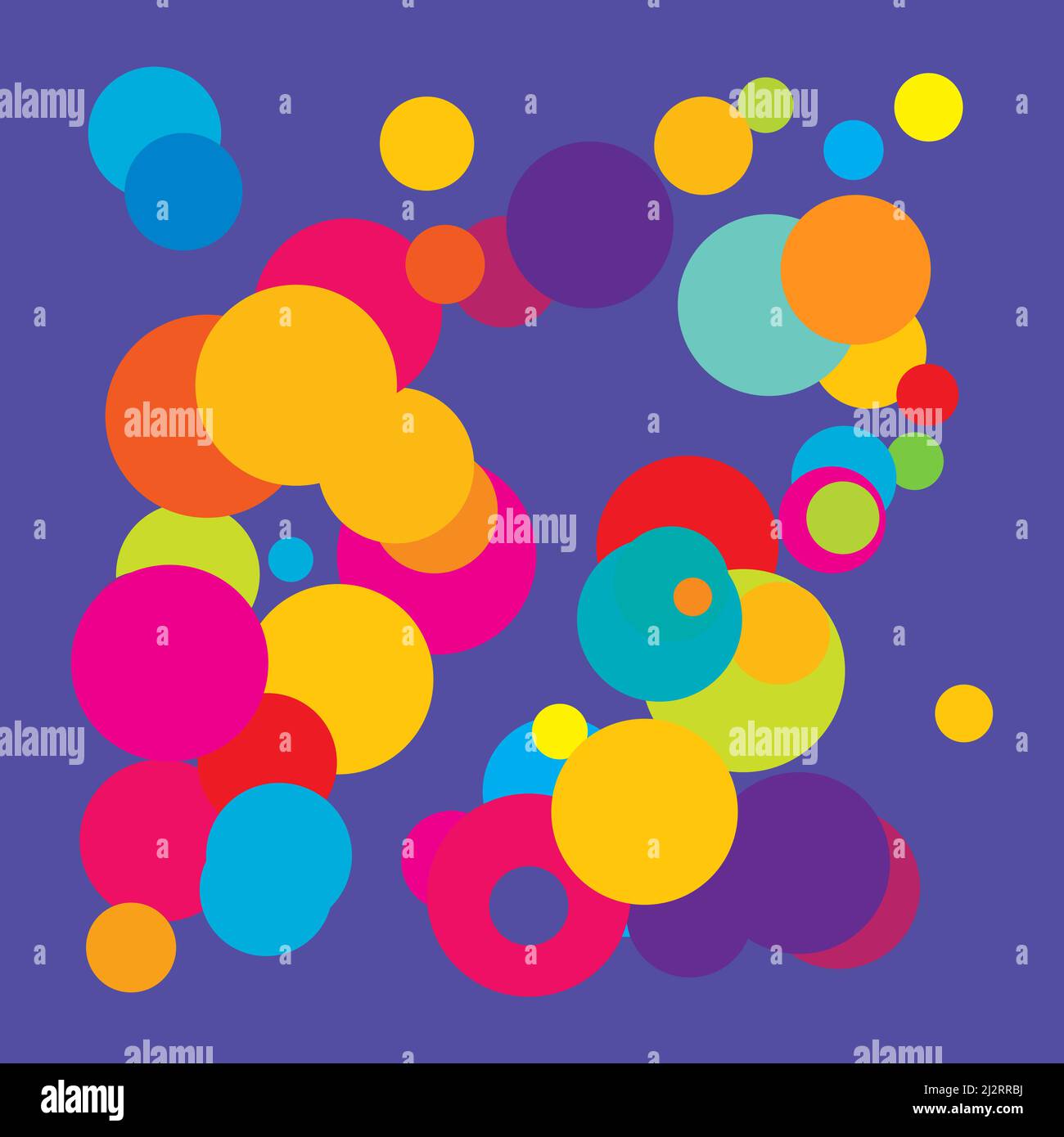 Random chaotic overlapping circles composition. Randomness concept ...
