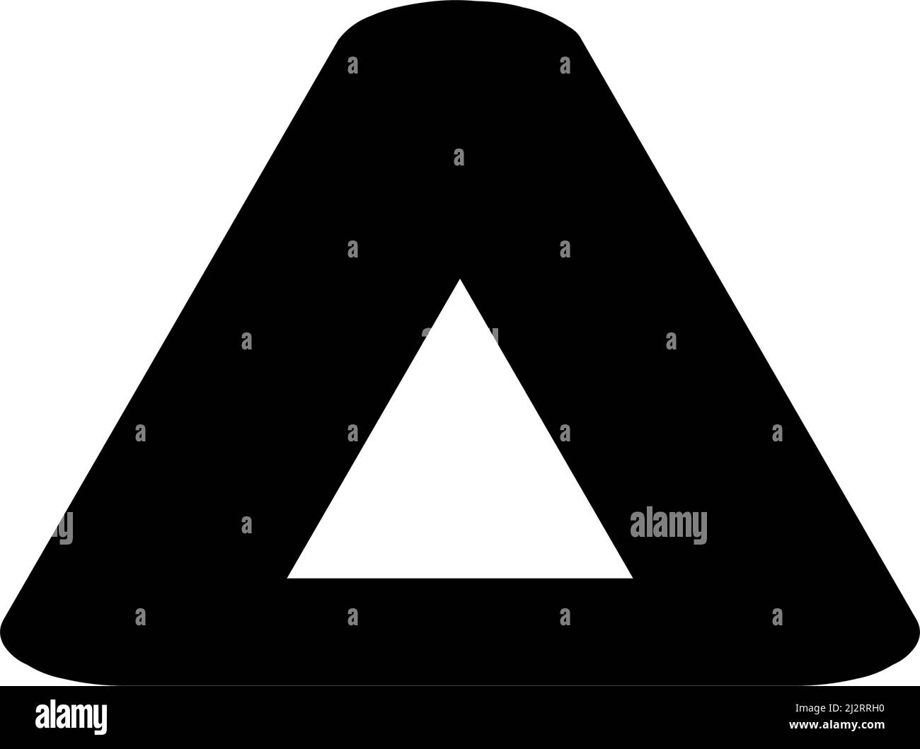 Triangle, triangular geometric abstract irregular, asymmetric shape ...