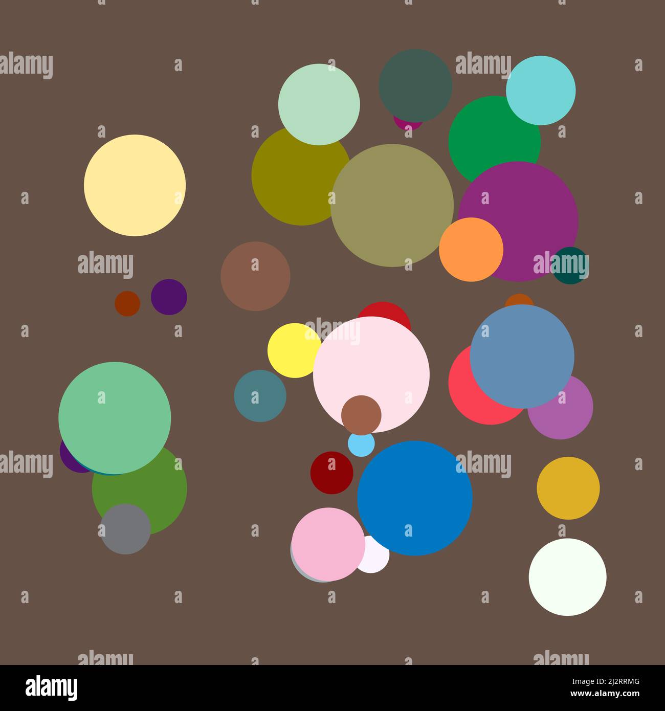 Random chaotic overlapping circles composition. Randomness concept ...