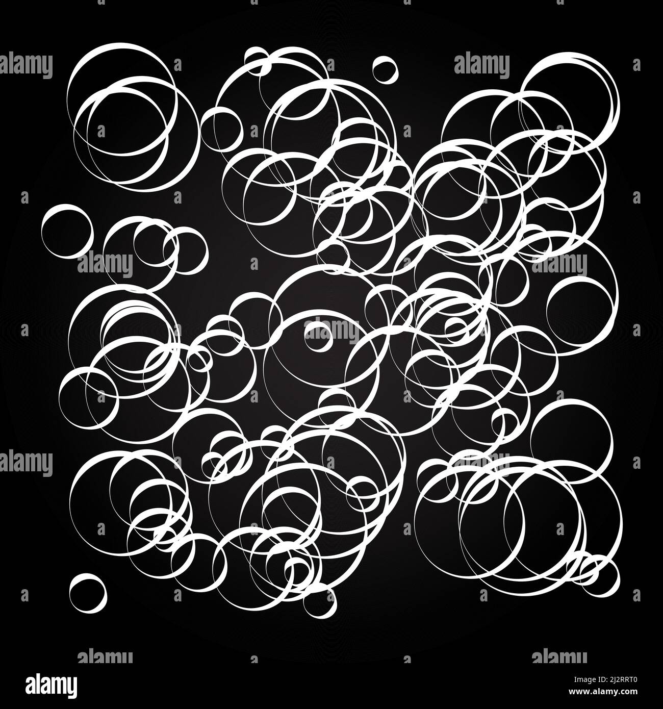 Random chaotic overlapping circles composition. Randomness concept ...
