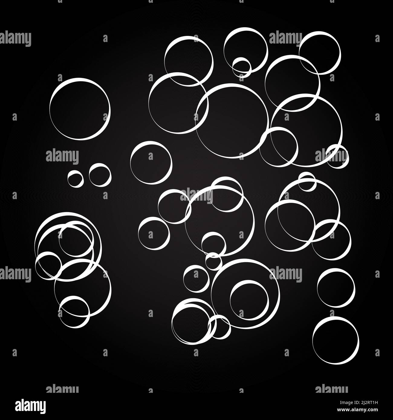 Random chaotic overlapping circles composition. Randomness concept ...