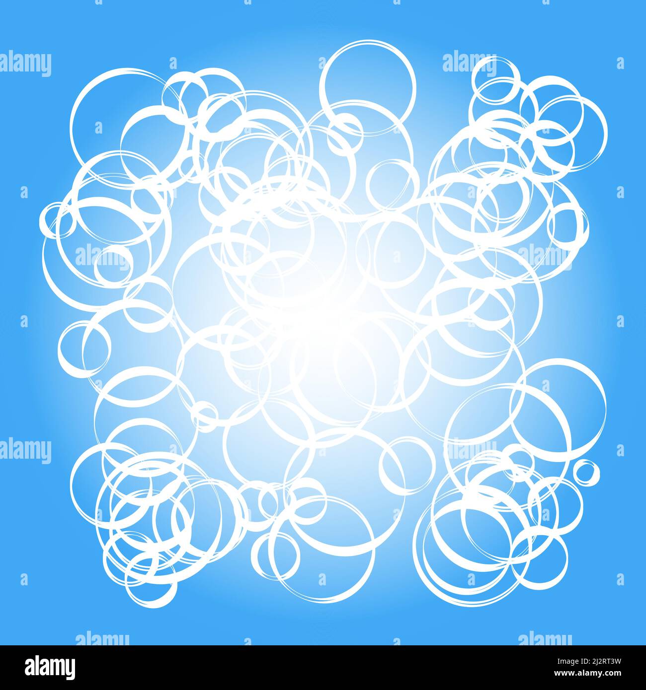 Random chaotic overlapping circles composition. Randomness concept ...