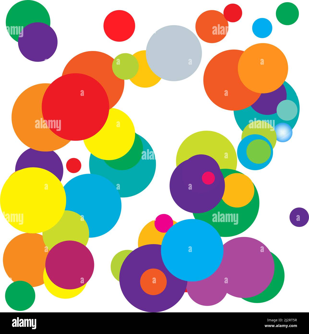 Random chaotic overlapping circles composition. Randomness concept ...