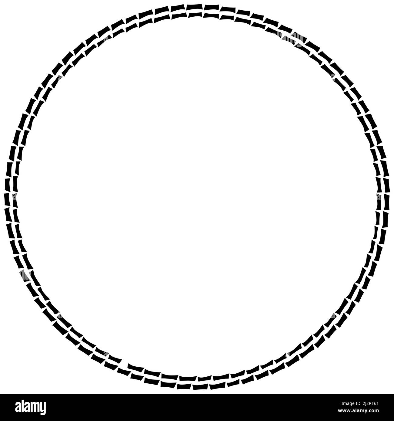 Concentric, geometric circle, ring design element of rectangle shapes ...