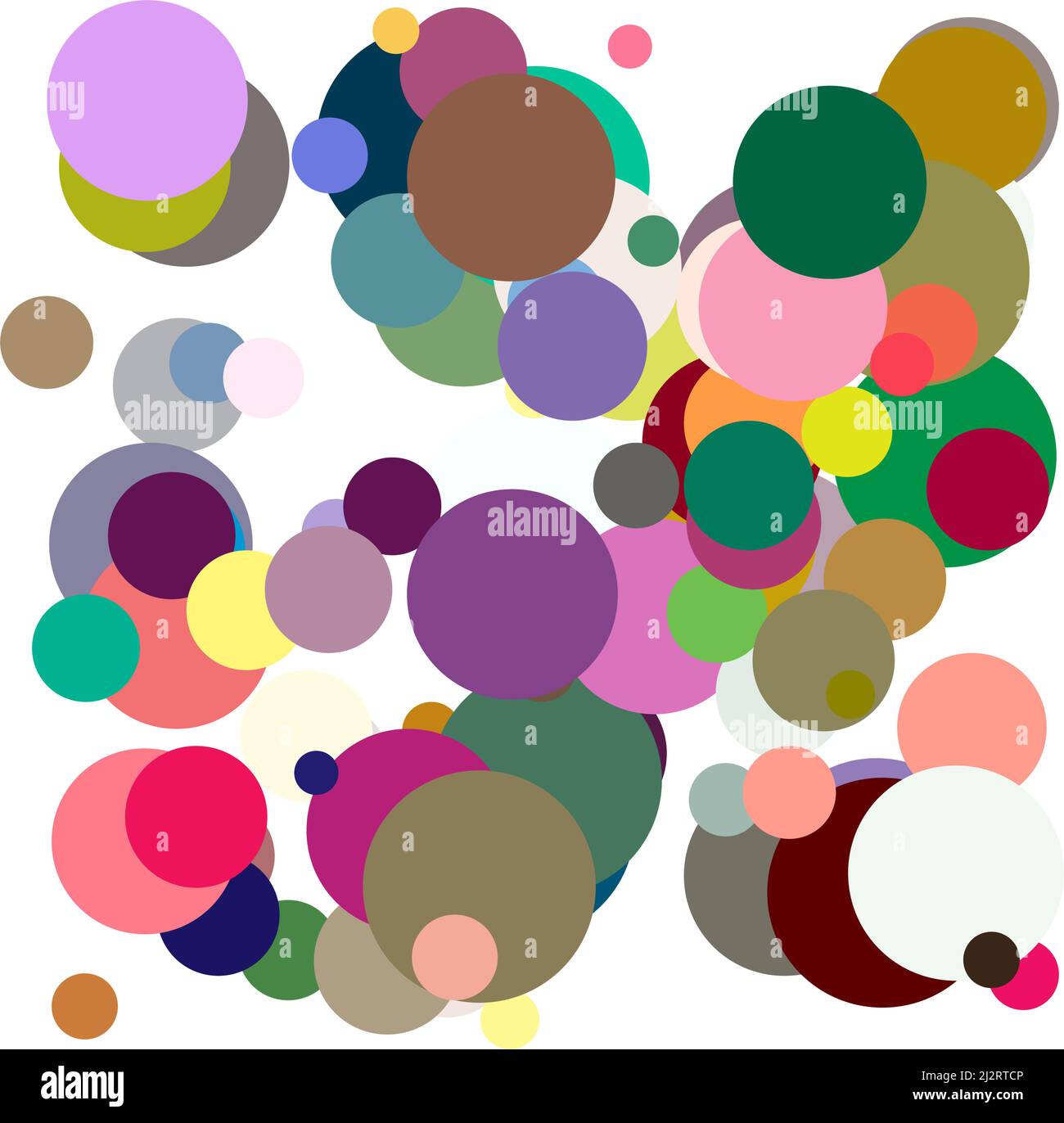 Random chaotic overlapping circles composition. Randomness concept ...