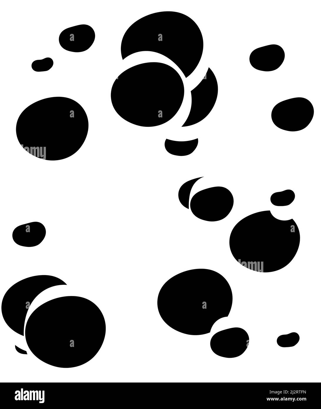 Random chaotic overlapping circles composition. Randomness concept ...