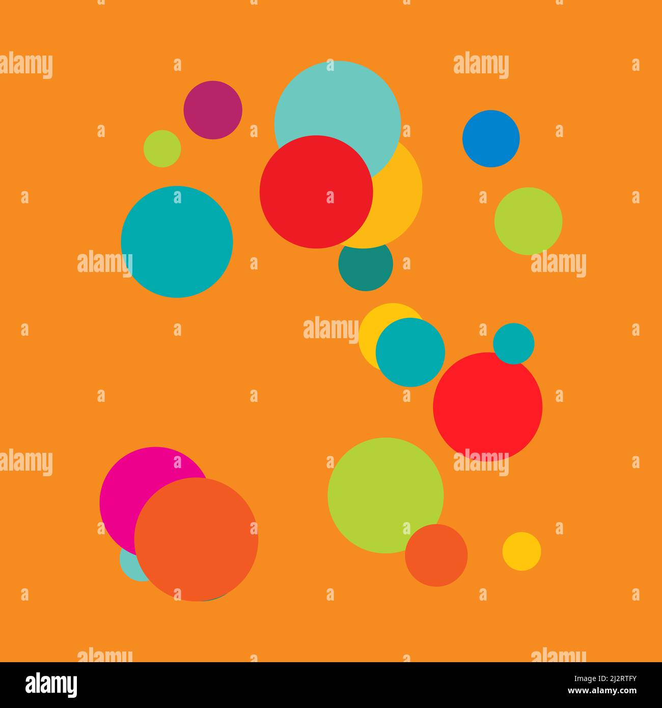 Random chaotic overlapping circles composition. Randomness concept ...