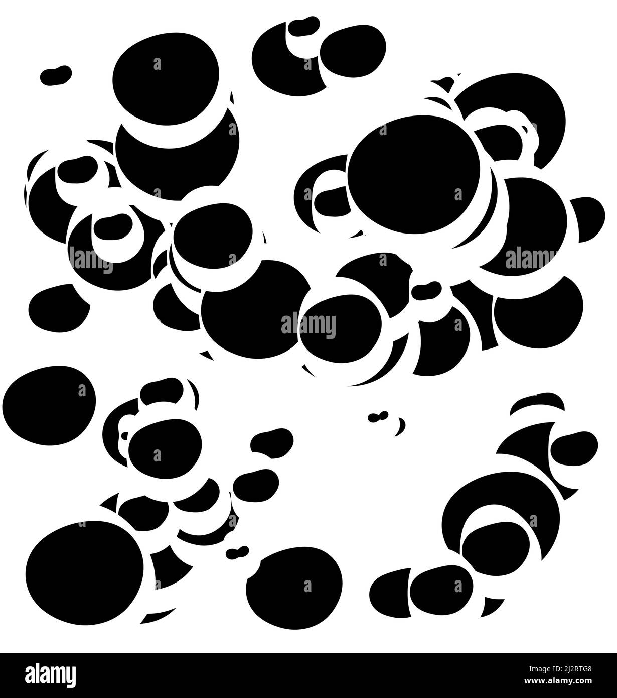 Random chaotic overlapping circles composition. Randomness concept ...